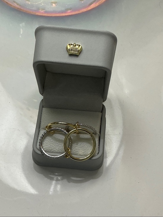 Jewelry | Gold And Silver Interlocking Hoop Rings | Poshmark
